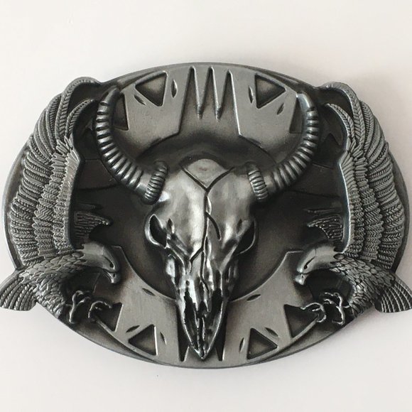MyEpicDeals | Accessories | Bull Skull Belt Buckle Skeleton Skull With ...